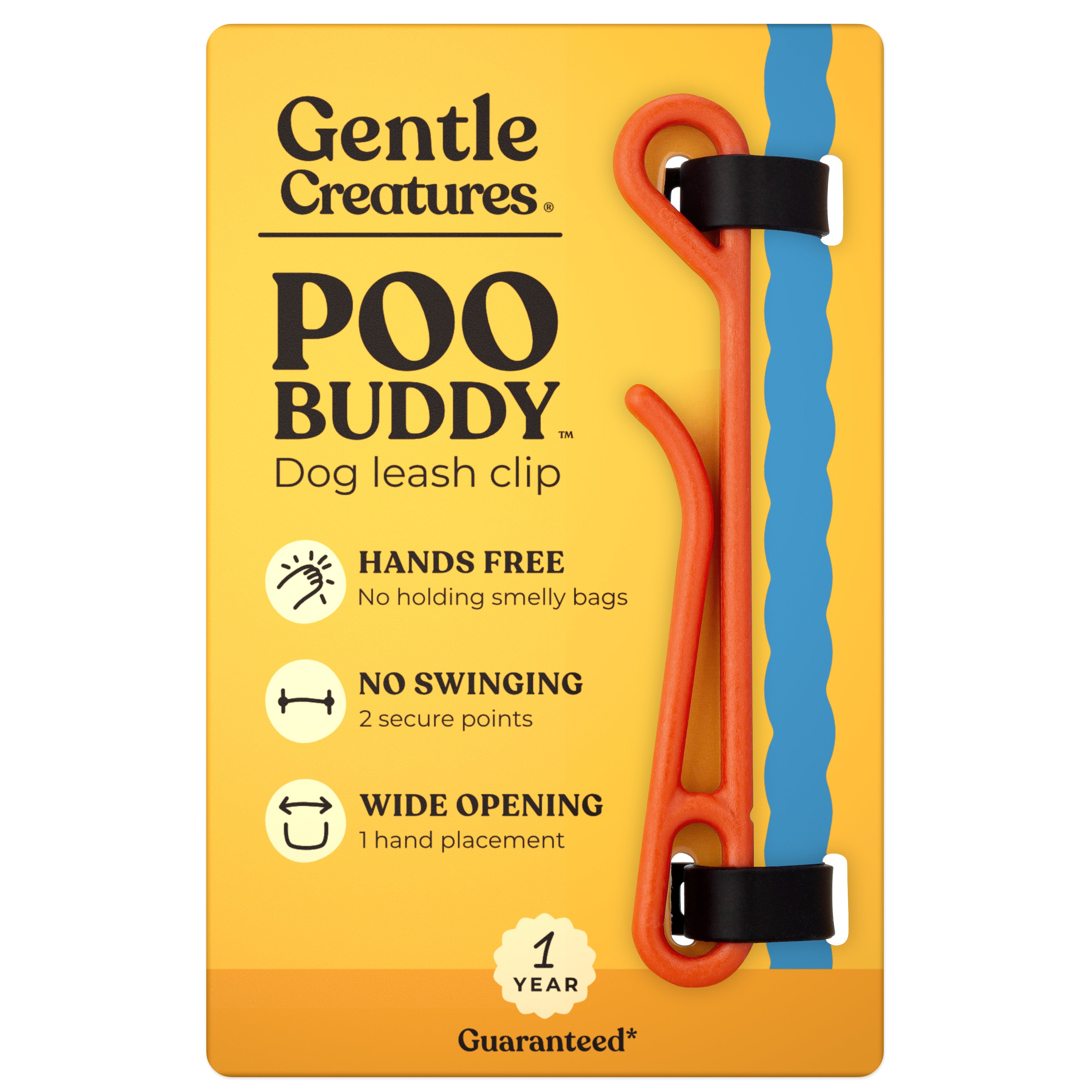 Gentle Creatures Poo Buddy - Patented leash poop bag holder